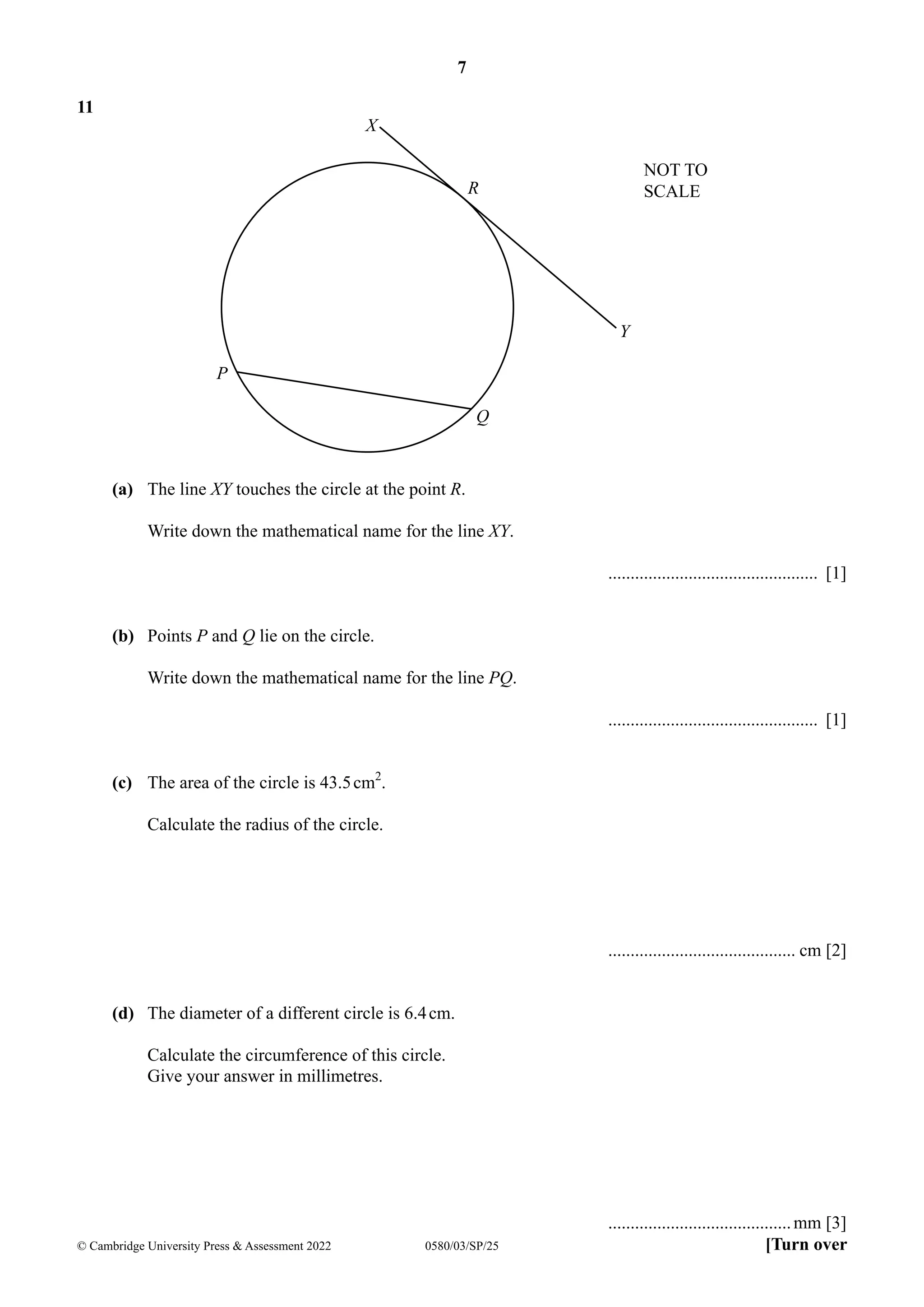 Cambridge IGCSE 0580 Mathematics specimen paper 3 for examination from ...