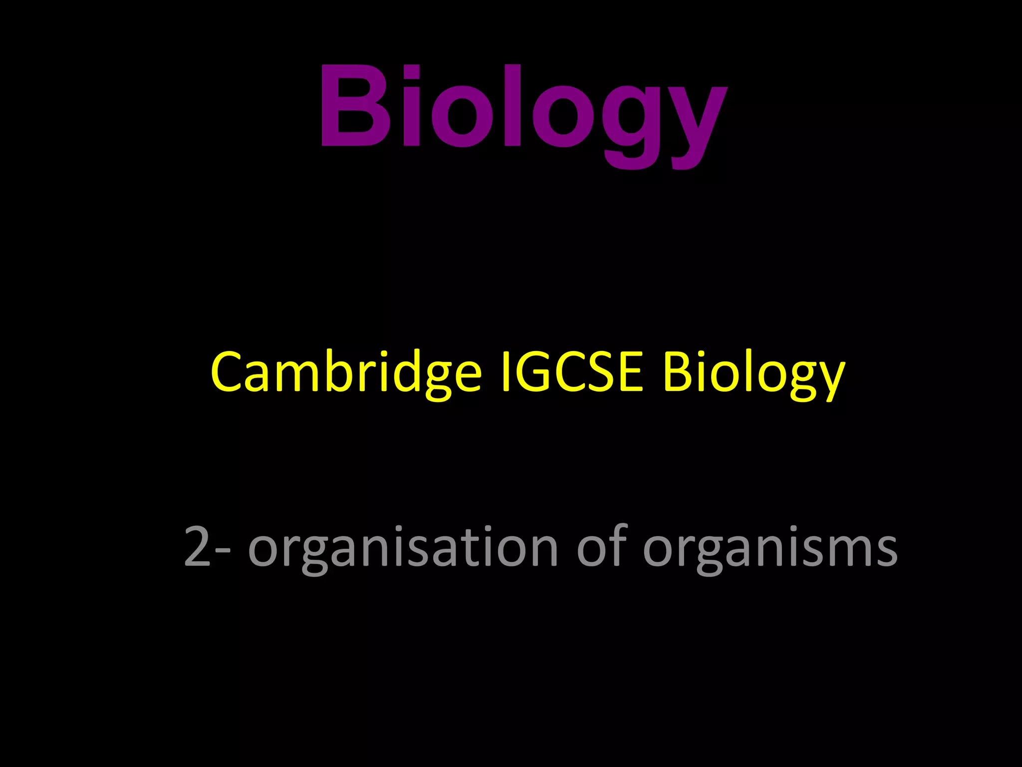 Cambridge igcse biology ( 2016 2018) cell | PPTX