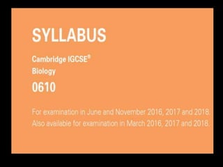Cambridge igcse biology ( 2016 2018) cell | PPTX