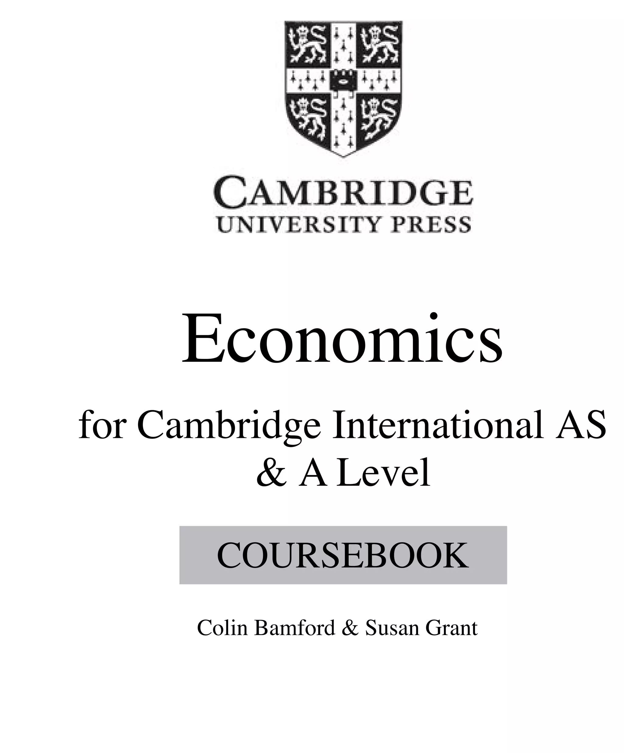 Cambridge International AS A level Economics Coursebook 4th Edition ...