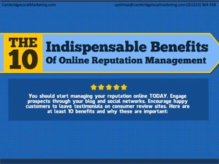 Cambridge Local Marketing ORM PowerPoint | PPTX