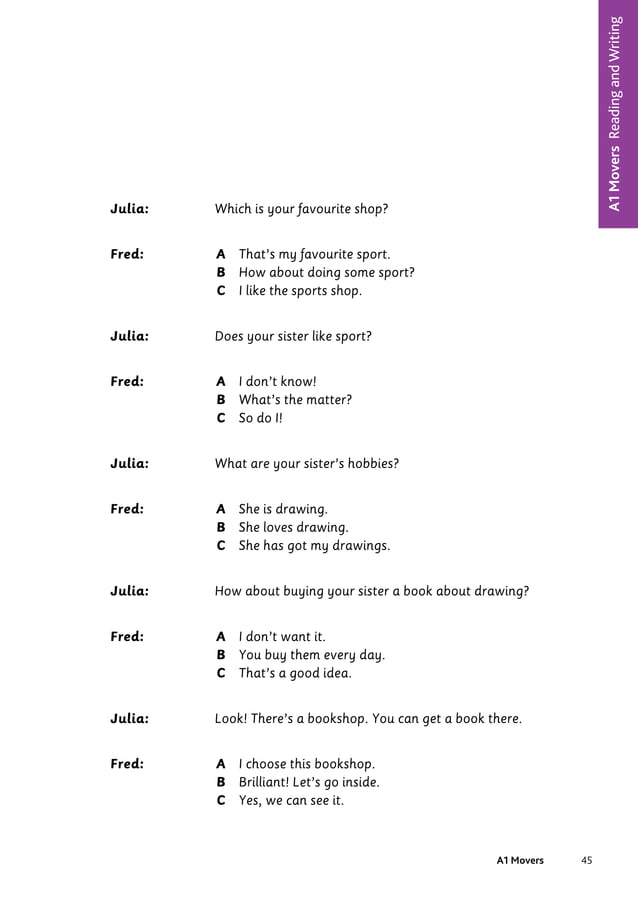 Cambridge Movers Cambridge Movers R W Mock Test 2 Pdf