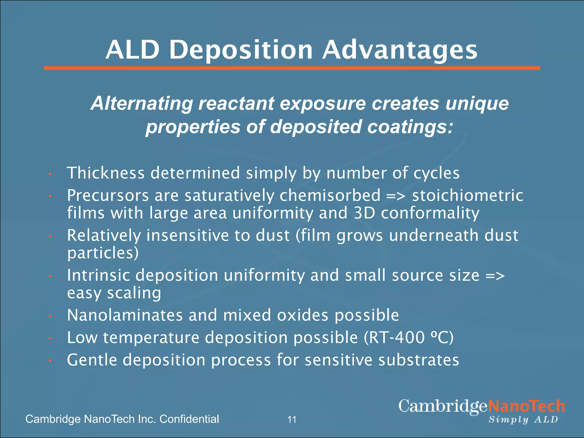 Cambridge NanoTech Overview | PDF