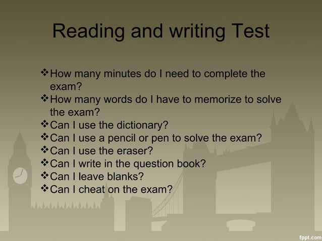 reading and writing test | PPT | Standardized Testing | Educational ...