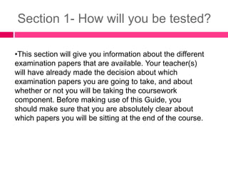 IGCSE Literature Section 1 b | PPT