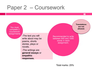IGCSE Literature Section 1 b | PPT