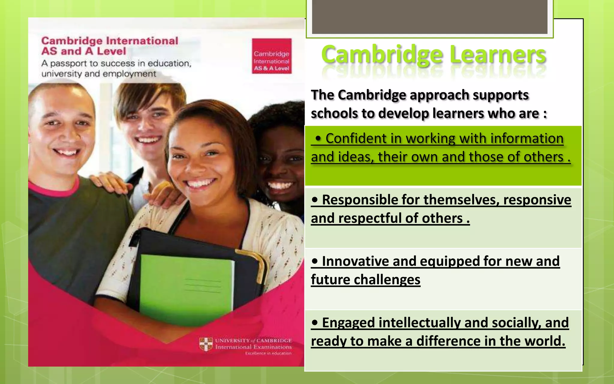 Cambridge system by muhammad hussain haider | PPTX