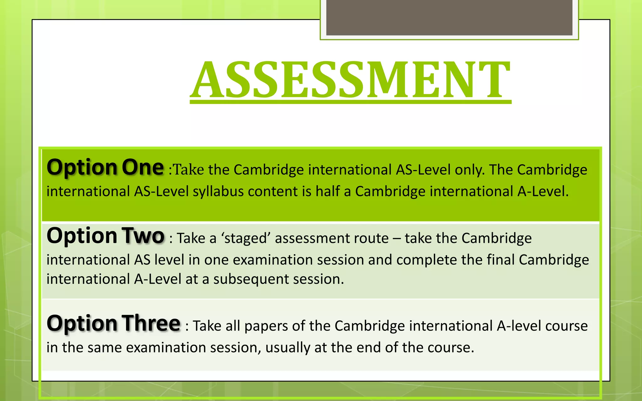 Cambridge system by muhammad hussain haider | PPTX