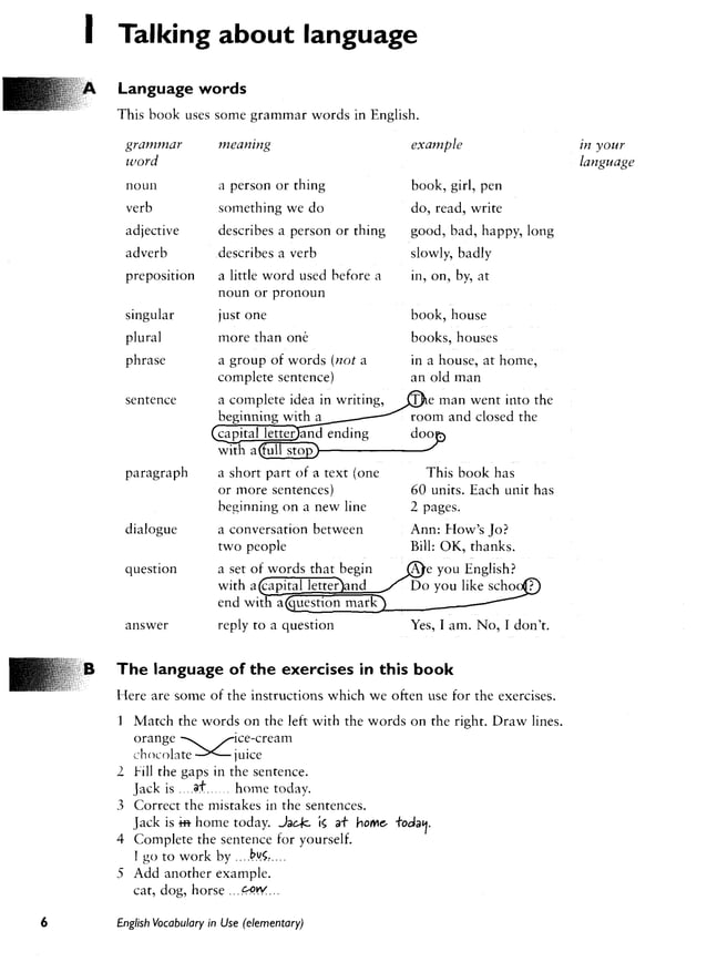 Cambridge university press english vocabulary in use (elementary) | PDF