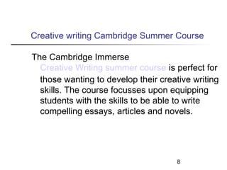 Cambridge University Summer School | PPT