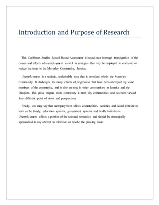 CAPE Caribbean Studies Internal Assessment | DOCX