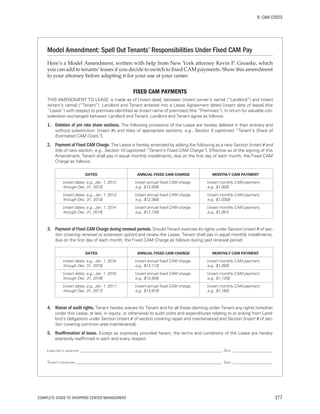 CAM Costs (from The Complete Guide to Shopping Center Management, 5/e ...