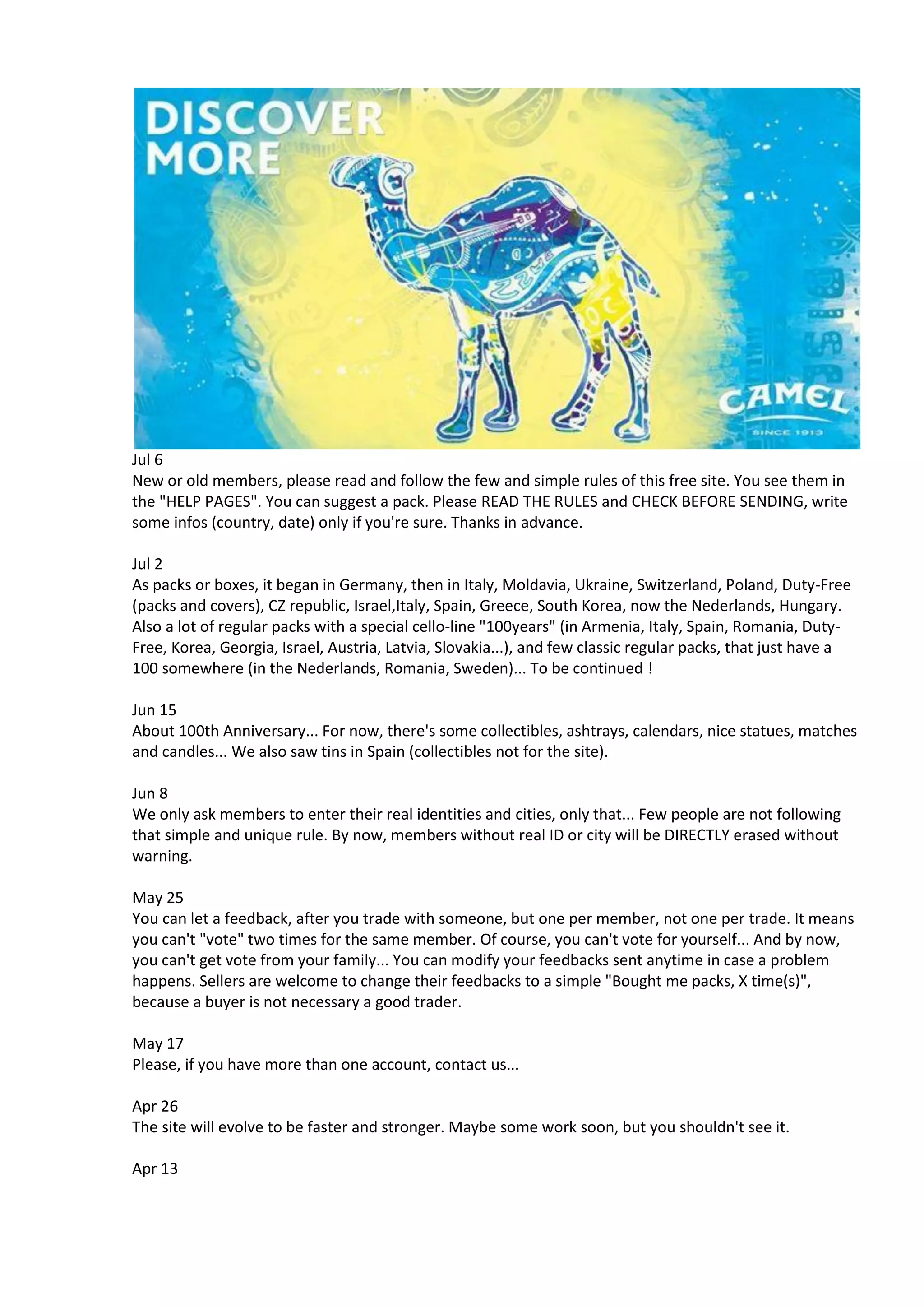 Camel 100 years anniversary | PDF | Illegal Drugs, Tobacco, eCigarettes ...