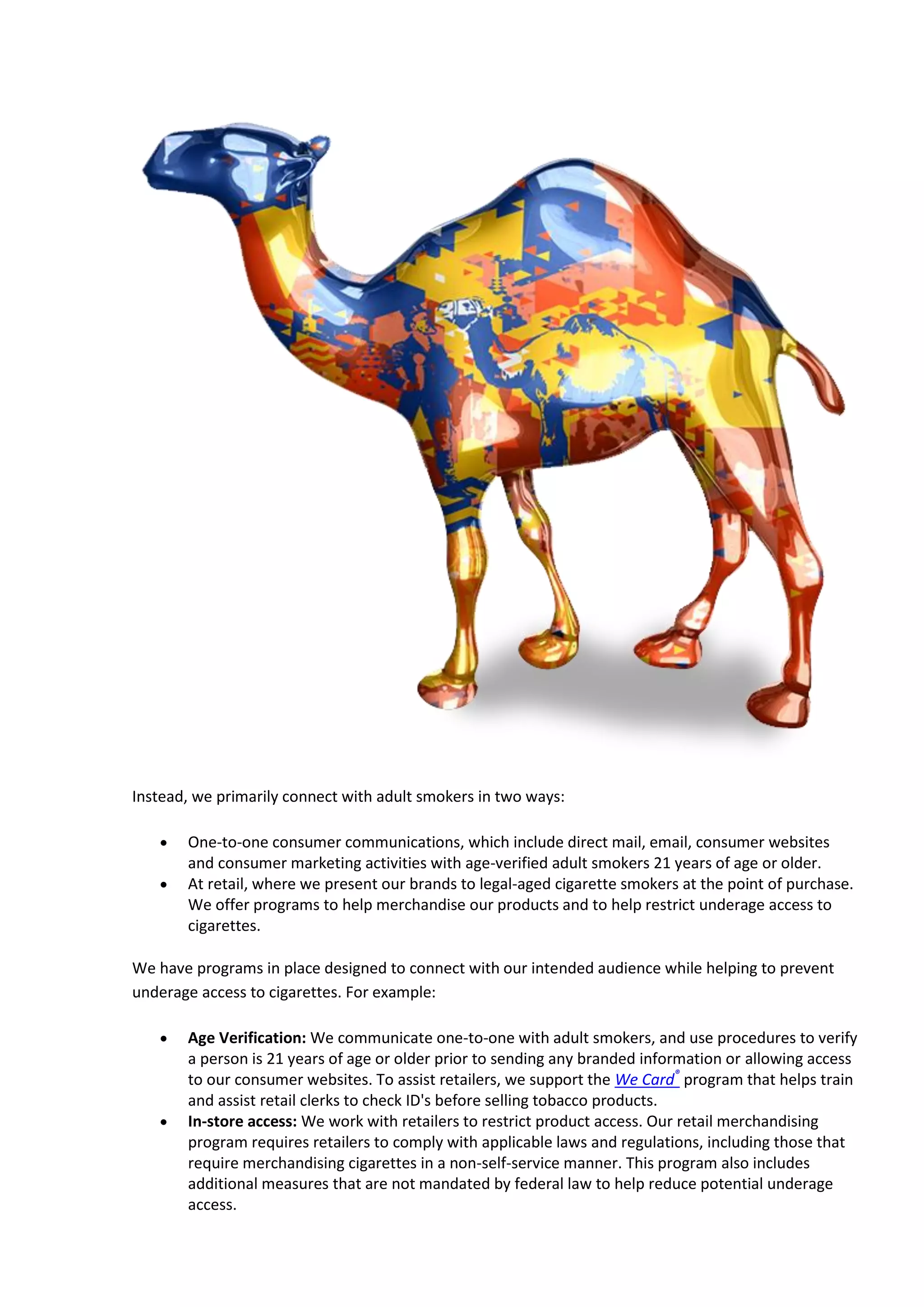 Camel 100 years anniversary | PDF | Illegal Drugs, Tobacco, eCigarettes ...