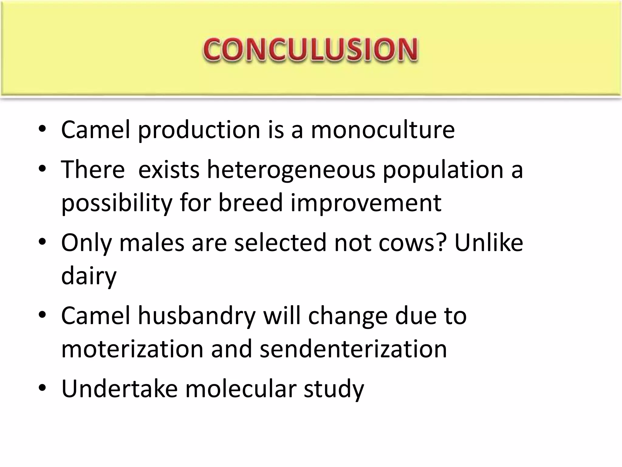 The origin of camel and camel breeds in Ethiopia | PPTX