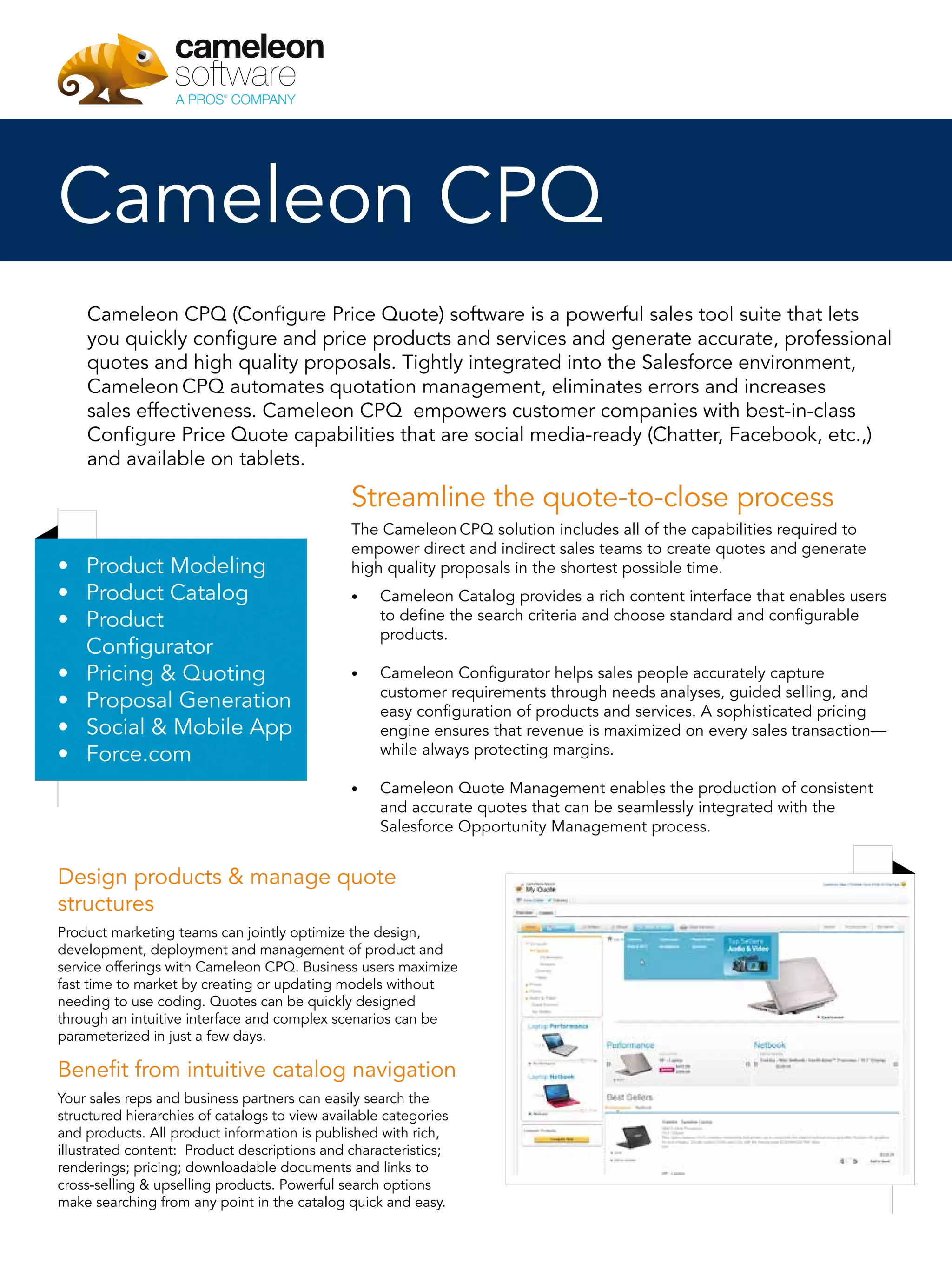 Cameleon CPQ | PDF