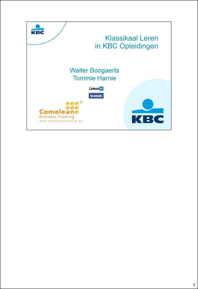 Cameleon & KBC - Klassikaal leren | PDF