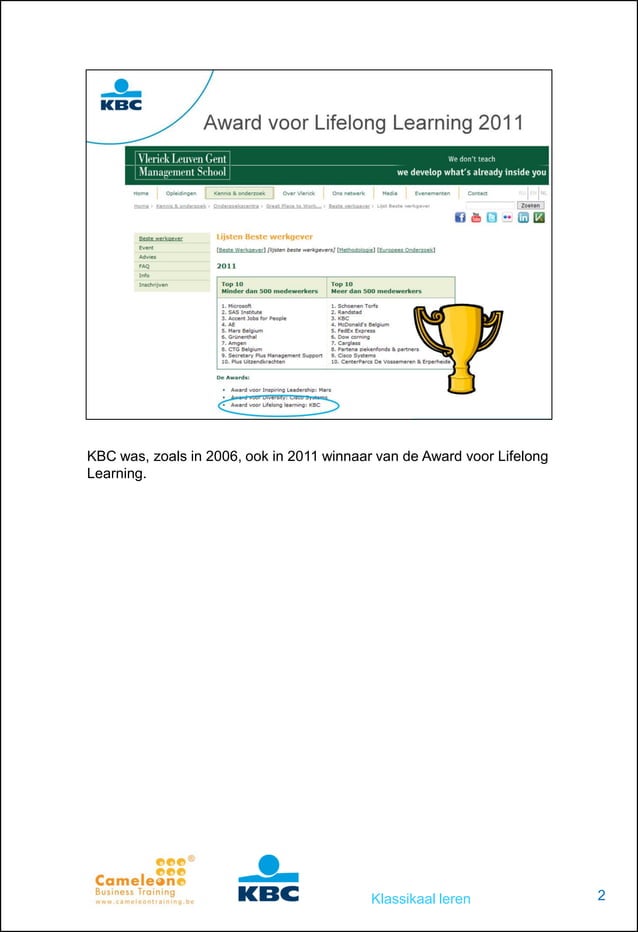 Cameleon & KBC - Klassikaal leren | PDF