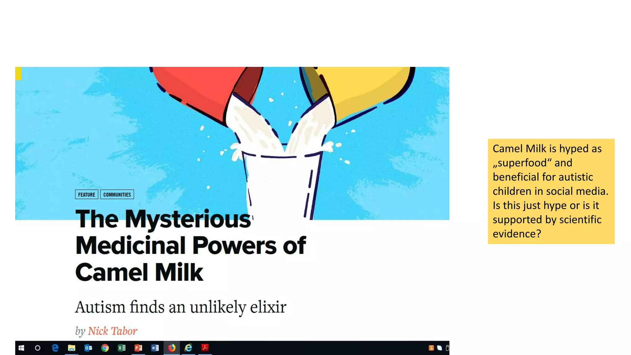 Camel milk and autism by camel charisma | PPT