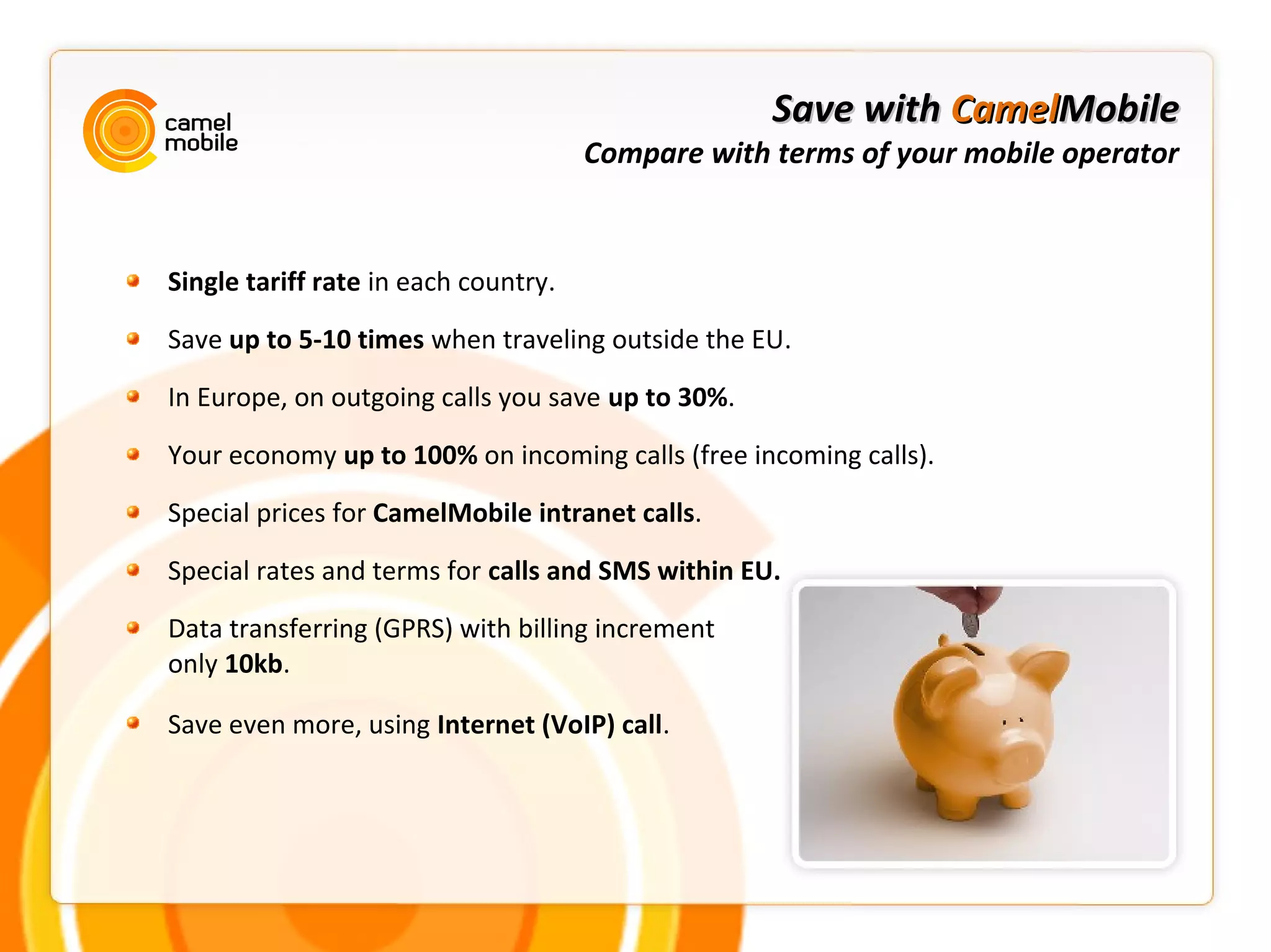 Camel Mobile Presentation For Partners | PPT