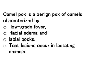 Camel pox | PPTX