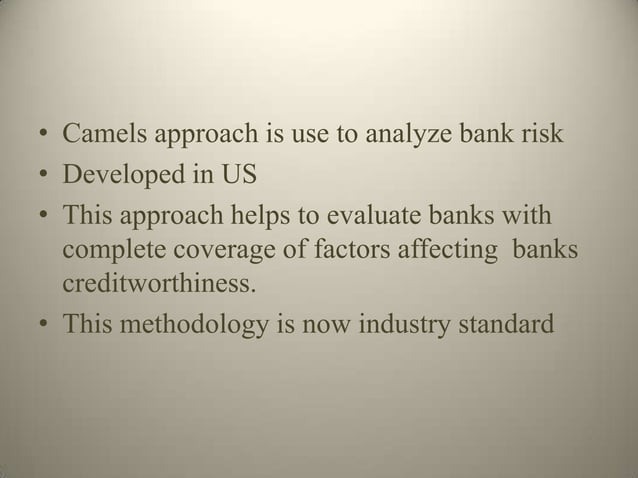 Camels approach | PPTX
