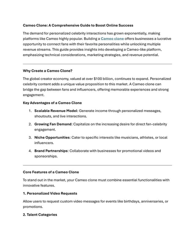 Professionally make a Cameo Clone By Miracuves.pdf