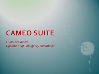 Cameo emergency management tool | PPTX