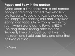 Cameo writing using the story 'Oliver in the Garden' | PPTX