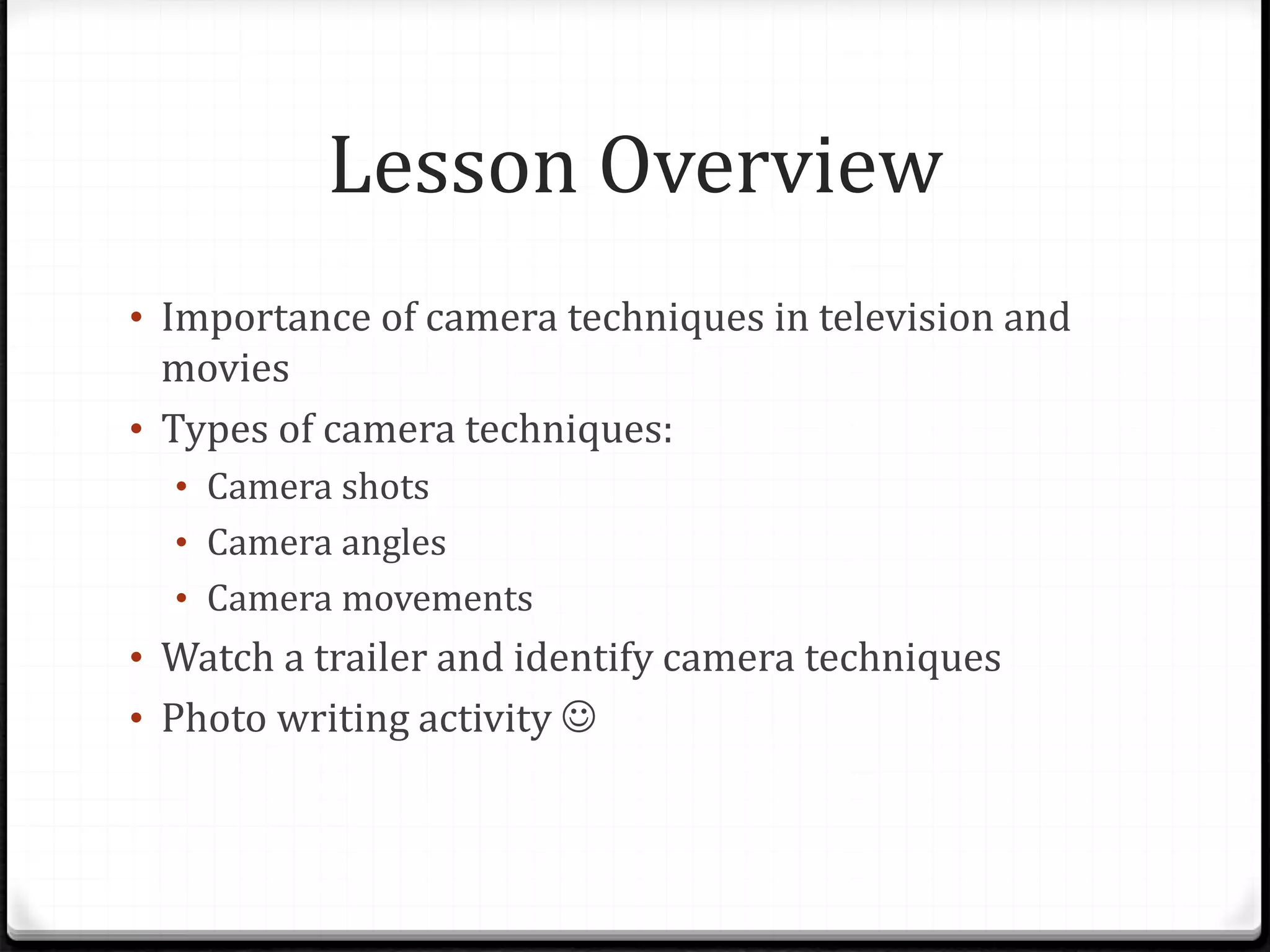 Camera angles | PPTX