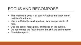 Camera Autofocus Tips | PDF