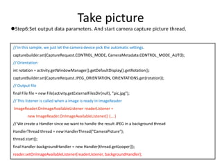 How to create a camera2 | PPT