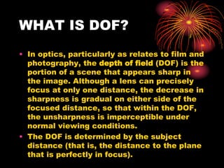 Camera and dof | PPT