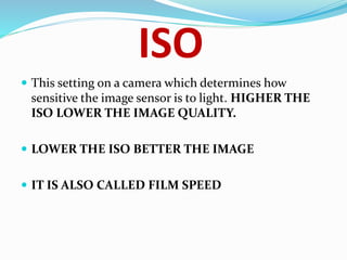 Camera and its functions | PPTX