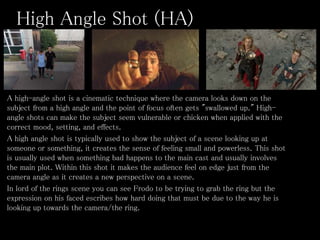 High Angle Camera Shot