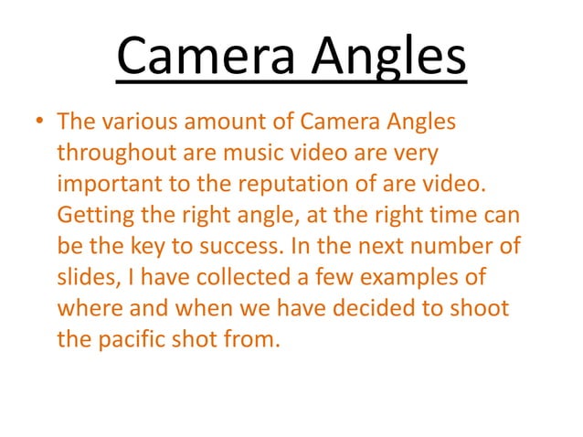 Camera Angles | PPT