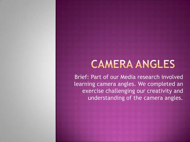 Camera angles | PPT