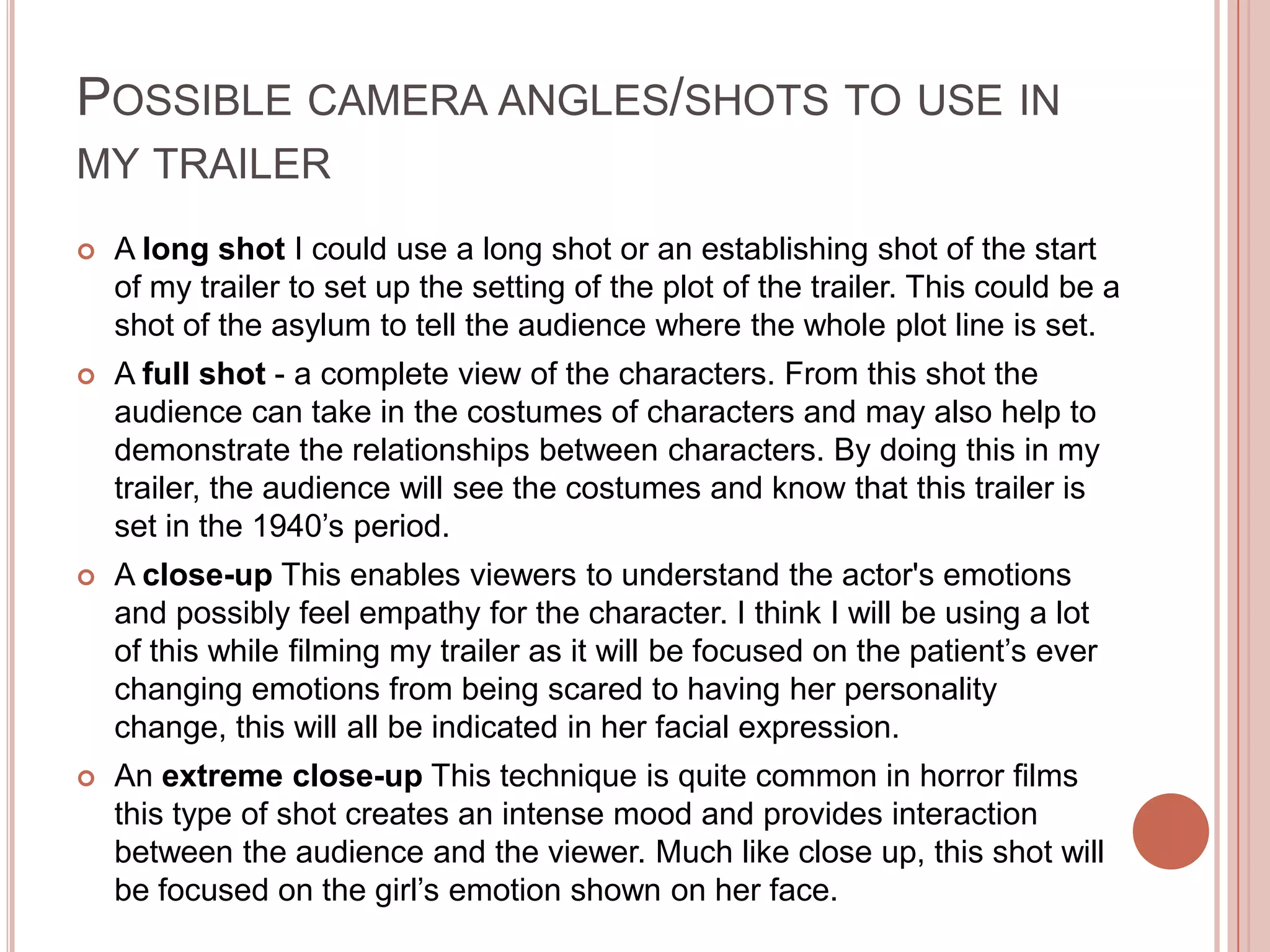 Camera angles | PPTX | Video Production | Content Production