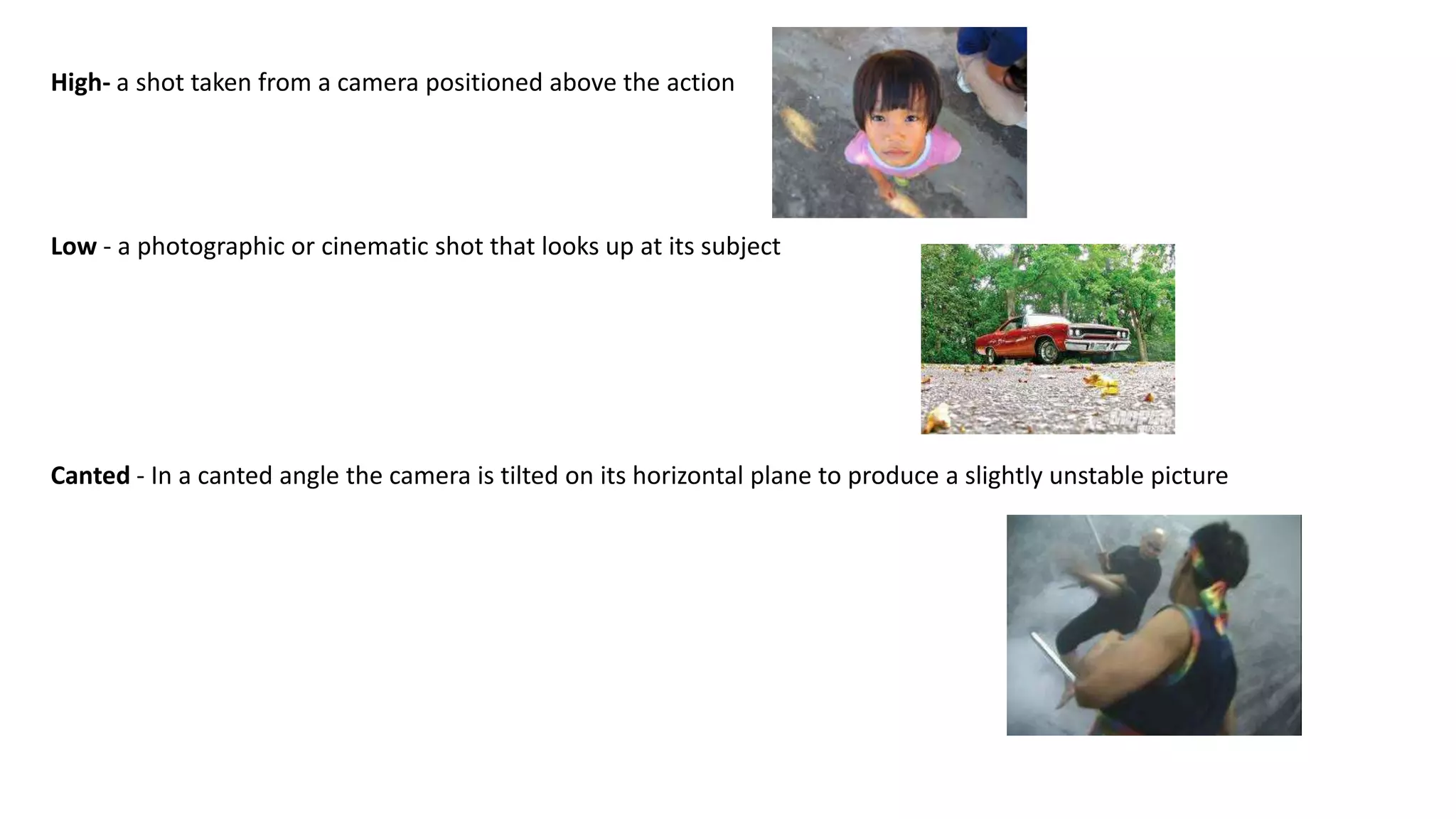 Camera angles | PPTX | Photography | Arts and Crafts