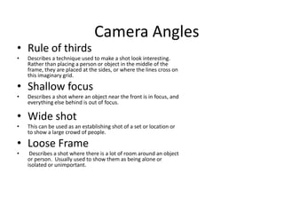 Camera angles | PPTX