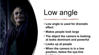 Camera angles and shots | PPTX