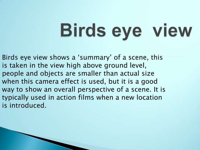 Camera Angles - GCSE Media Presentation | PPTX | Photography | Arts and ...