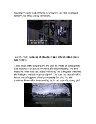 Camera angles and analysis shot list | PDF