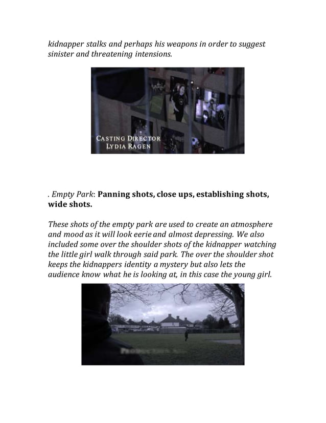 Camera angles and analysis shot list | PDF