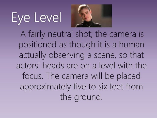 Camera Angles and Shots | PPT