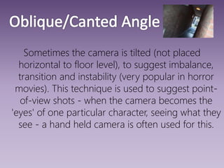 Camera Angles and Shots | PPTX