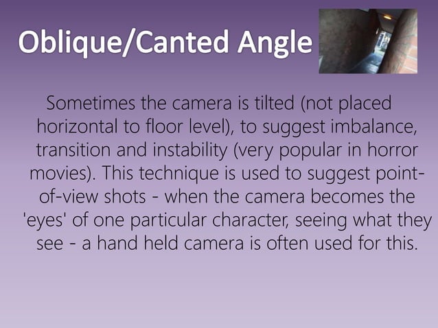 Camera Angles and Shots | PPT