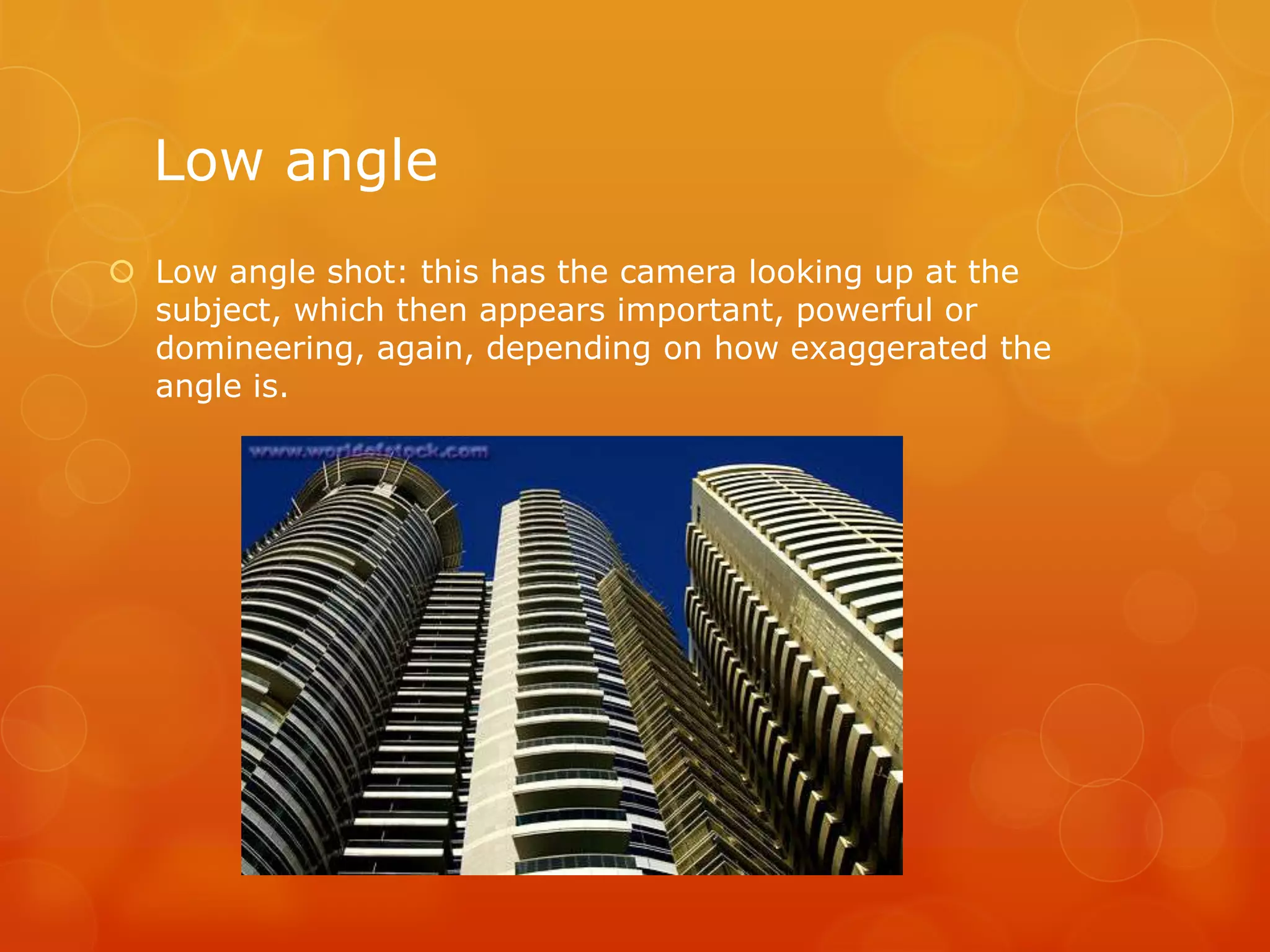 Camera angles powerpoint for slideshare | PPTX | Cameras and Camcorders | Consumer Electronics