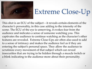 Camera angles, shots and techniques | PPTX