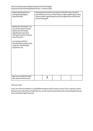 Camera fill-out form | PDF